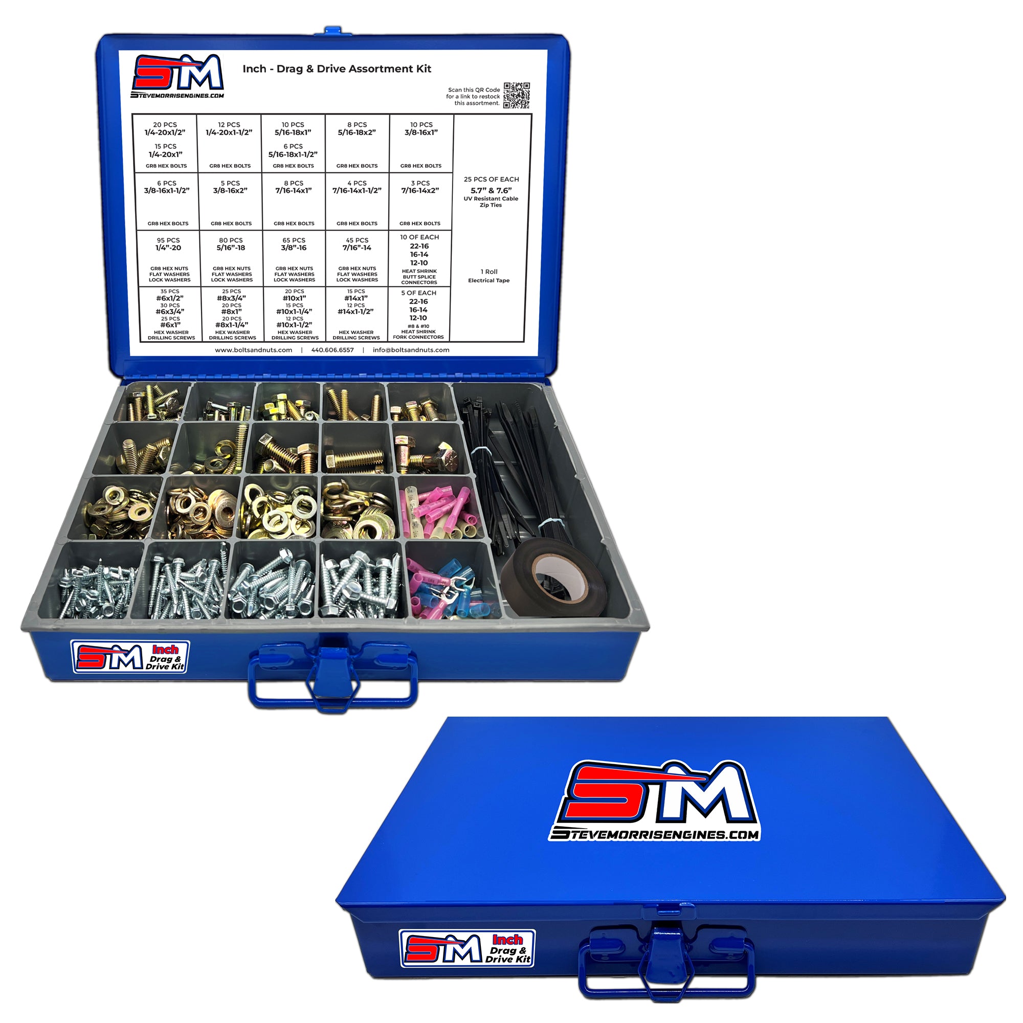 Inch Drag & Drive Assortment Kit – 733 Piece – STEVE MORRIS ENGINES ...